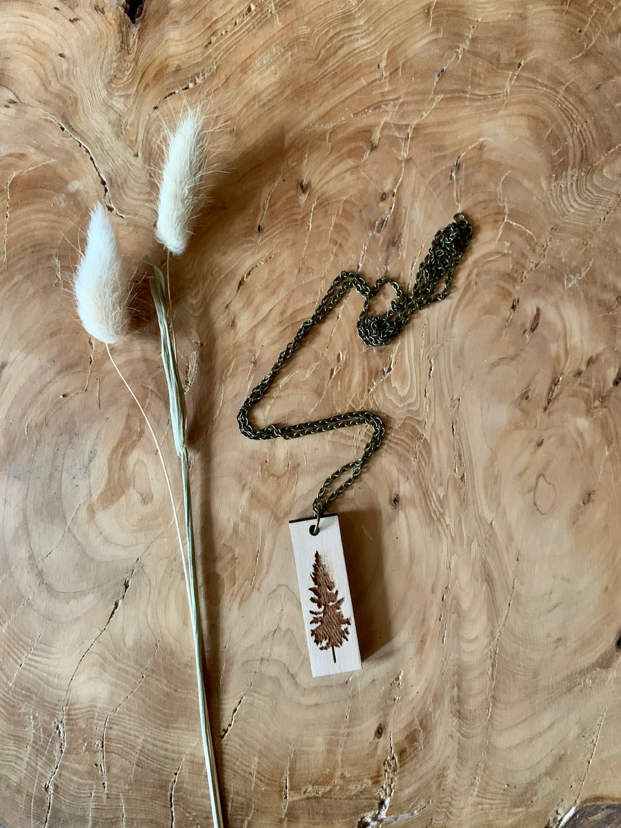 Rectangular Tree Necklace – Wild Wolves Design
